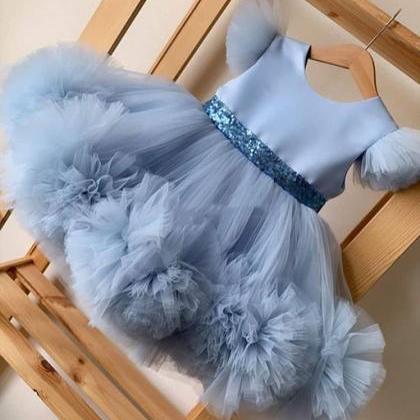 Blue Sequin Ballerina Dress For Little Girls on Luulla