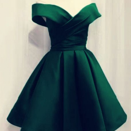 Off Shoulder Short Satin Homecoming Dress ,evening Dresses on Luulla