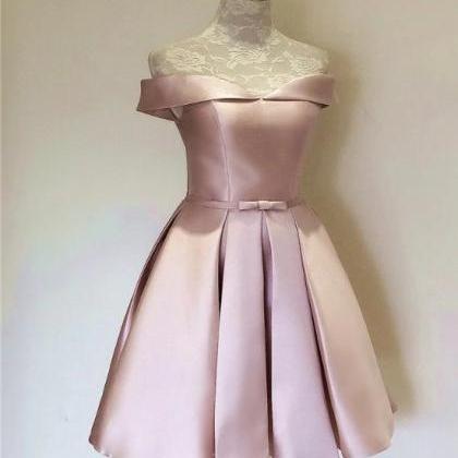 Stunning Off-shoulder Satin A-line Party Dress on Luulla