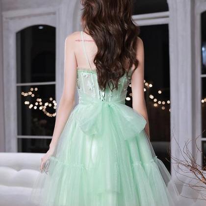 Green Tulle Homecoming Dress Formal Dress Green Short Prom Dress Sa1197 ...