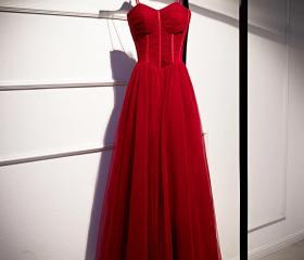 Sexy Red Full Length Prom Dress Evening Dress Formal Occasion Party ...