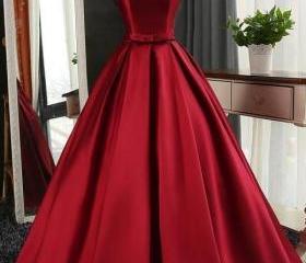 Red Strapless Prom Dress Full Length Evening Dress Formal Dress Sa2122 ...