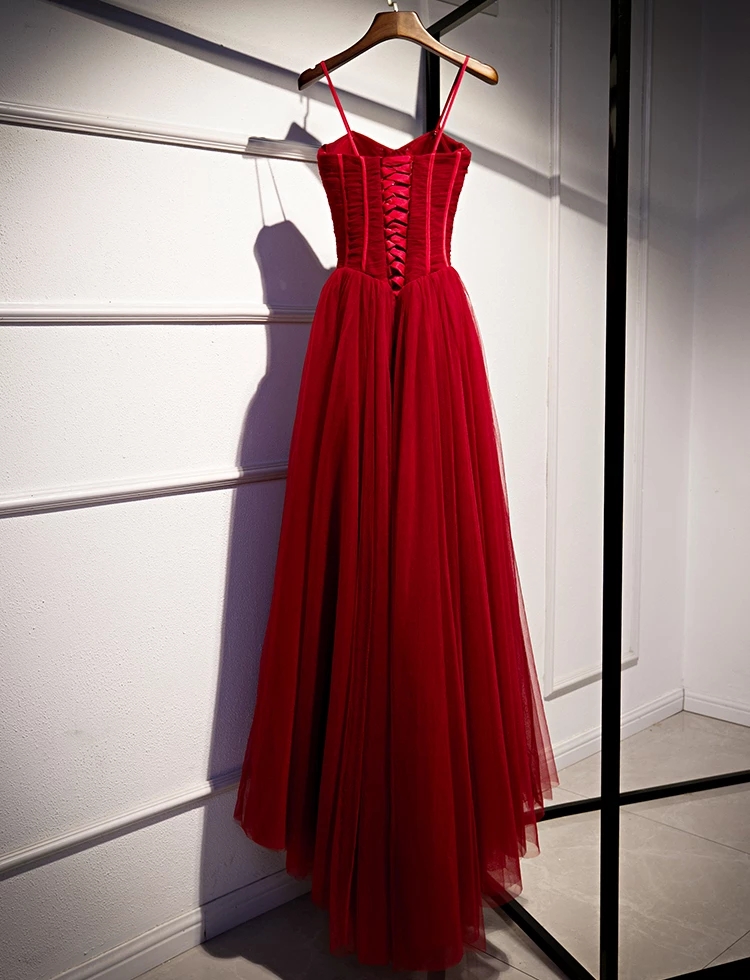 Sexy Red Full Length Prom Dress Evening Dress Formal Occasion Party ...