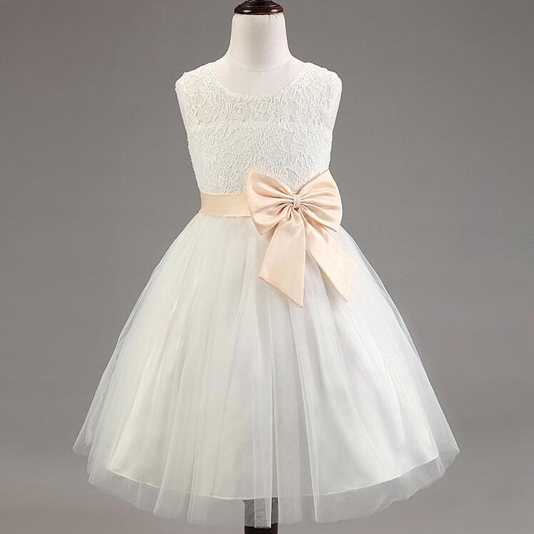 Flower Girl Dresses With Bow Sashes Party Pageant Communion Dress ...