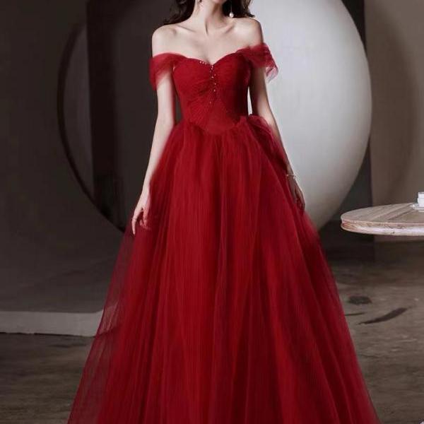 Red Prom Dress,formal Dress, Princess Party Dress, Charming Evening ...