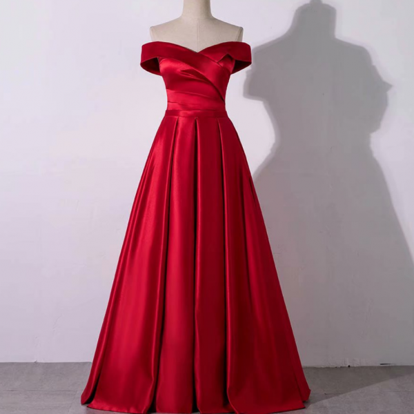 Simple Evening Dress Pageant Formal Dresses V-neck Simple Evening Gown ...