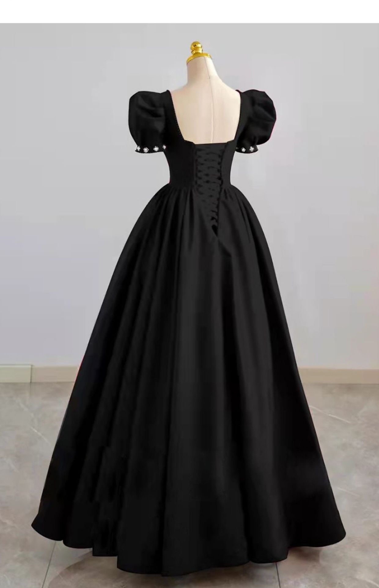 Black Evening Dress Hand Made Custom Tutu Long Dress Ss272 on Luulla