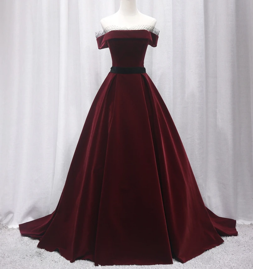 Wine Red Prom Dresses Long Prom Gown Formal Evening Dress Ss804 on Luulla