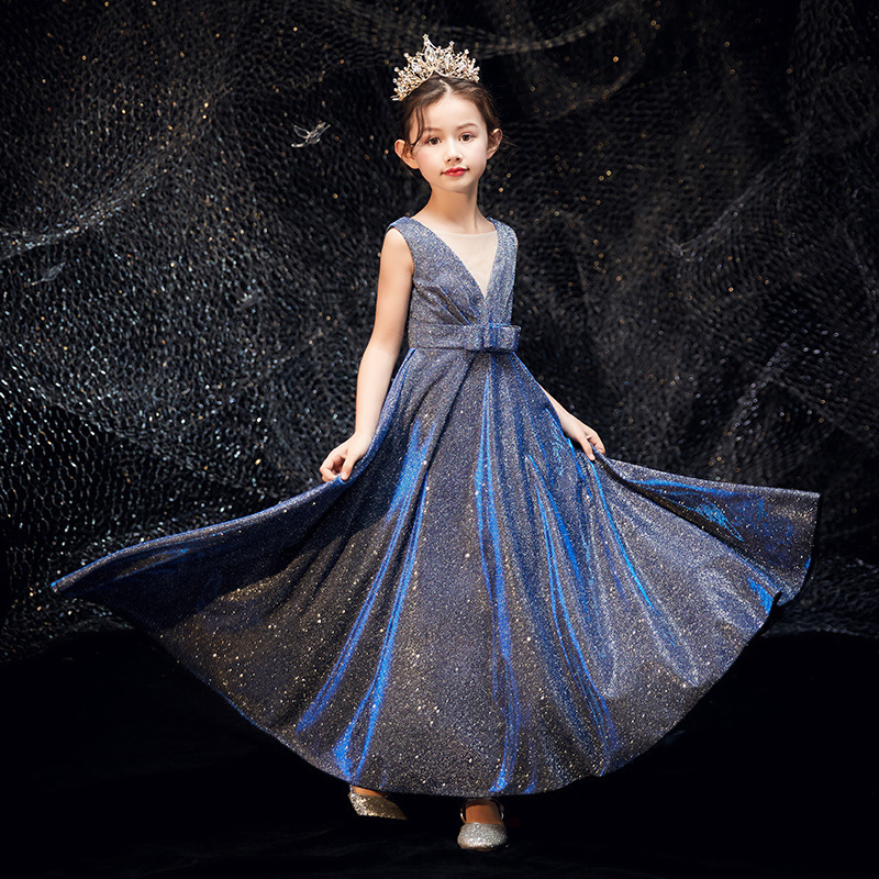Children's Dress Violin Performance Princess Dress Girls Birthday Piano ...