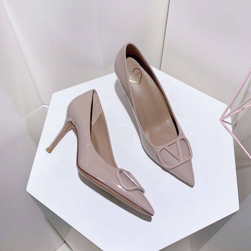 Chic Beige High Heels With Unique Design on Luulla