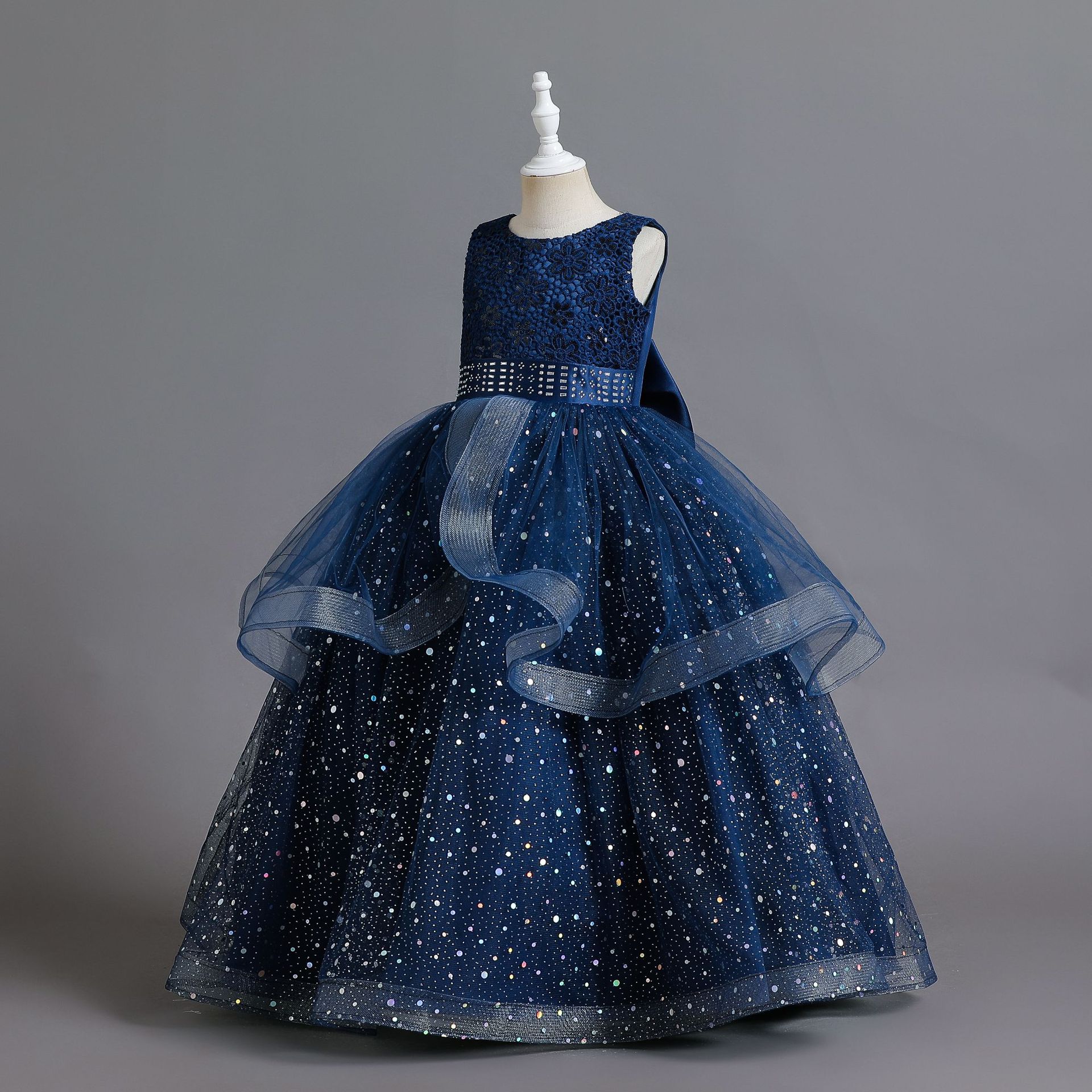 Sparkling Navy Blue Princess Tulle Dress Gown on Luulla