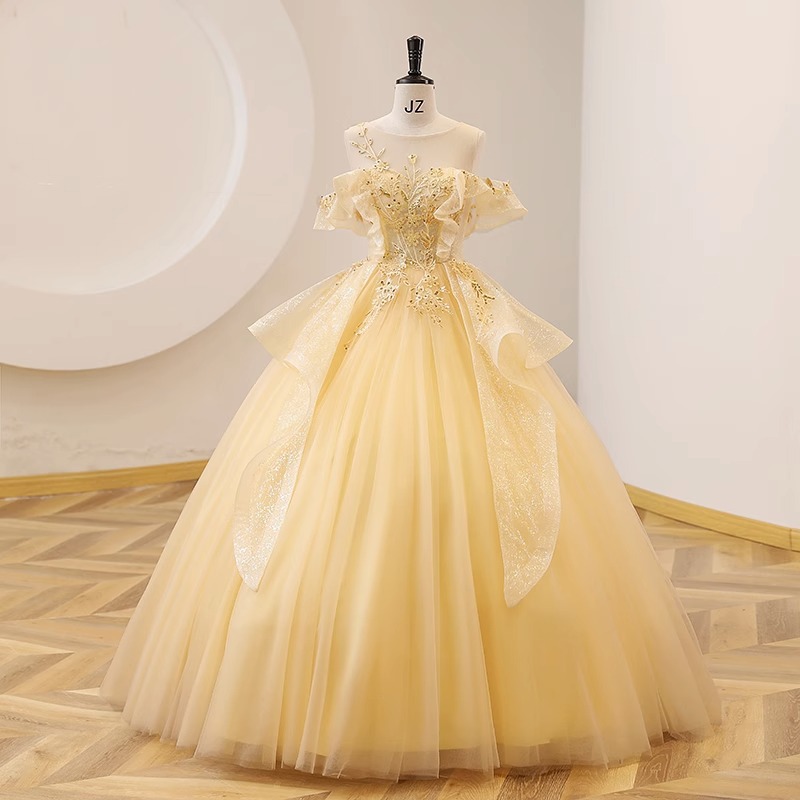 Yellow Prom Dress Applique Formal Evening Dress Sa1783 on Luulla